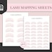 Lash Map Sheets, Printable Lash Mapping Sheets, Eyelash Extensions Form ...