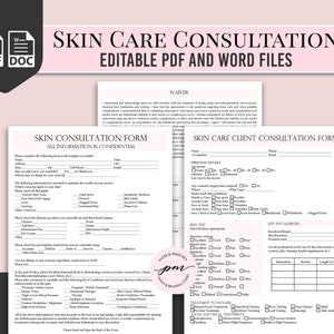 Skin Care Client Consultation Form, Facials Spa Form, Salon Form ...