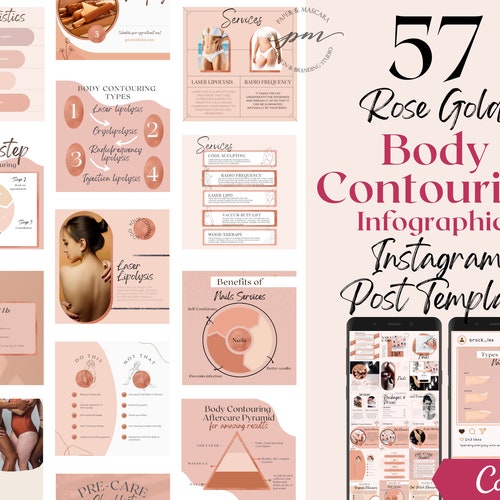 Editable Body Contouring Instagram Post Template Body - Etsy