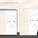 Editable Makeup Artist Face Chart Template, Freelance Makeup Artist ...