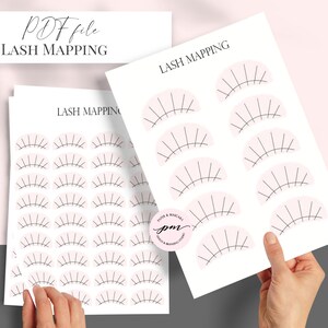 Lash Map Sheets, Printable Lash Mapping Sheets, Eyelash Extensions Form ...