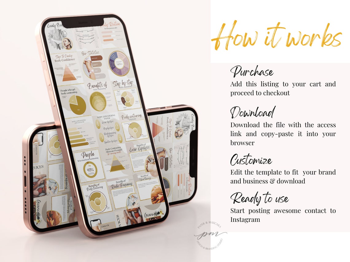 Body Contouring Instagram Post Templates, Editable Body Contouring ...