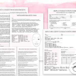 Facials Forms Bundle, Customizable Esthetician Consent Forms, Skin Care ...