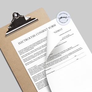 Electrolysis Consent Forms, Electrolysis Client Consultation, Before and After Card - Etsy UK