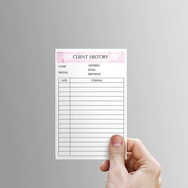 Client History - Etsy