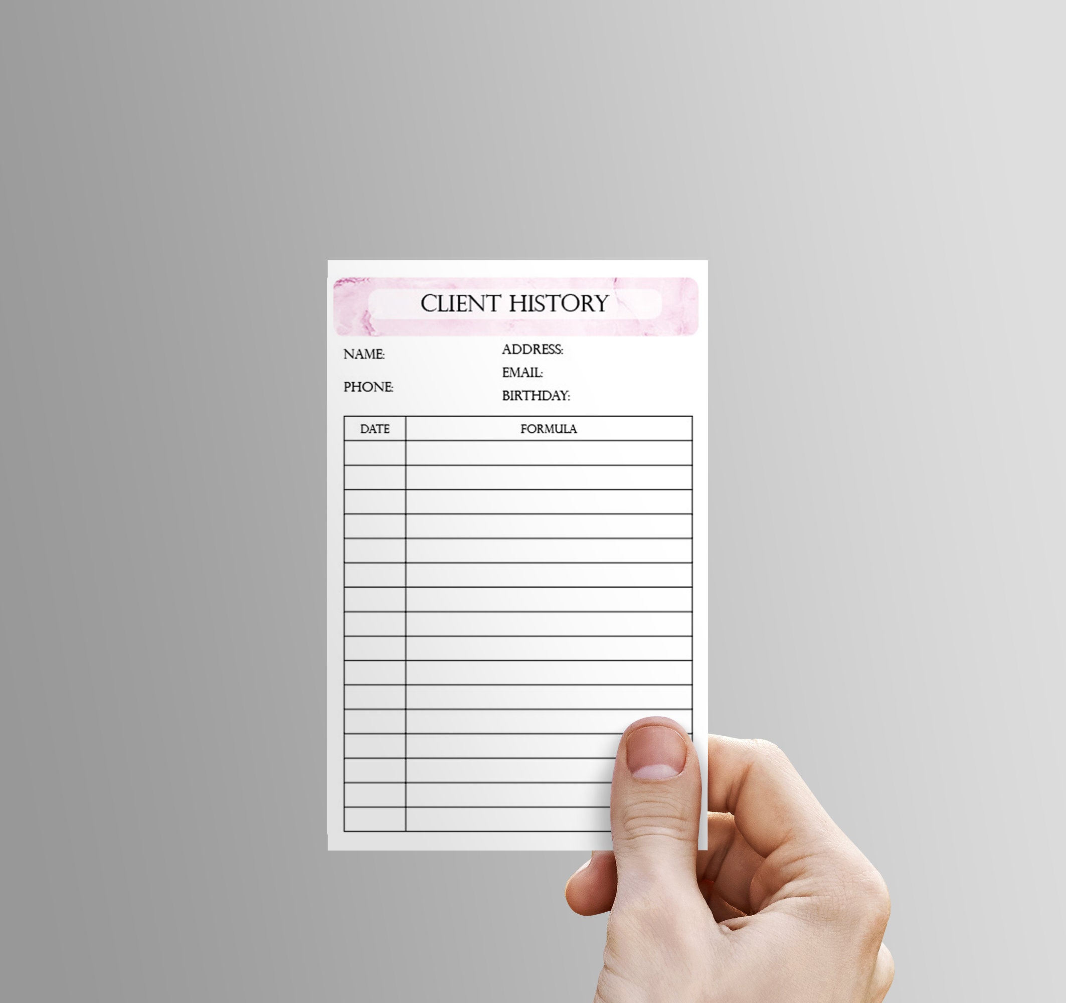 Hair Stylist Client History Cards Salon Client History Cards - Etsy