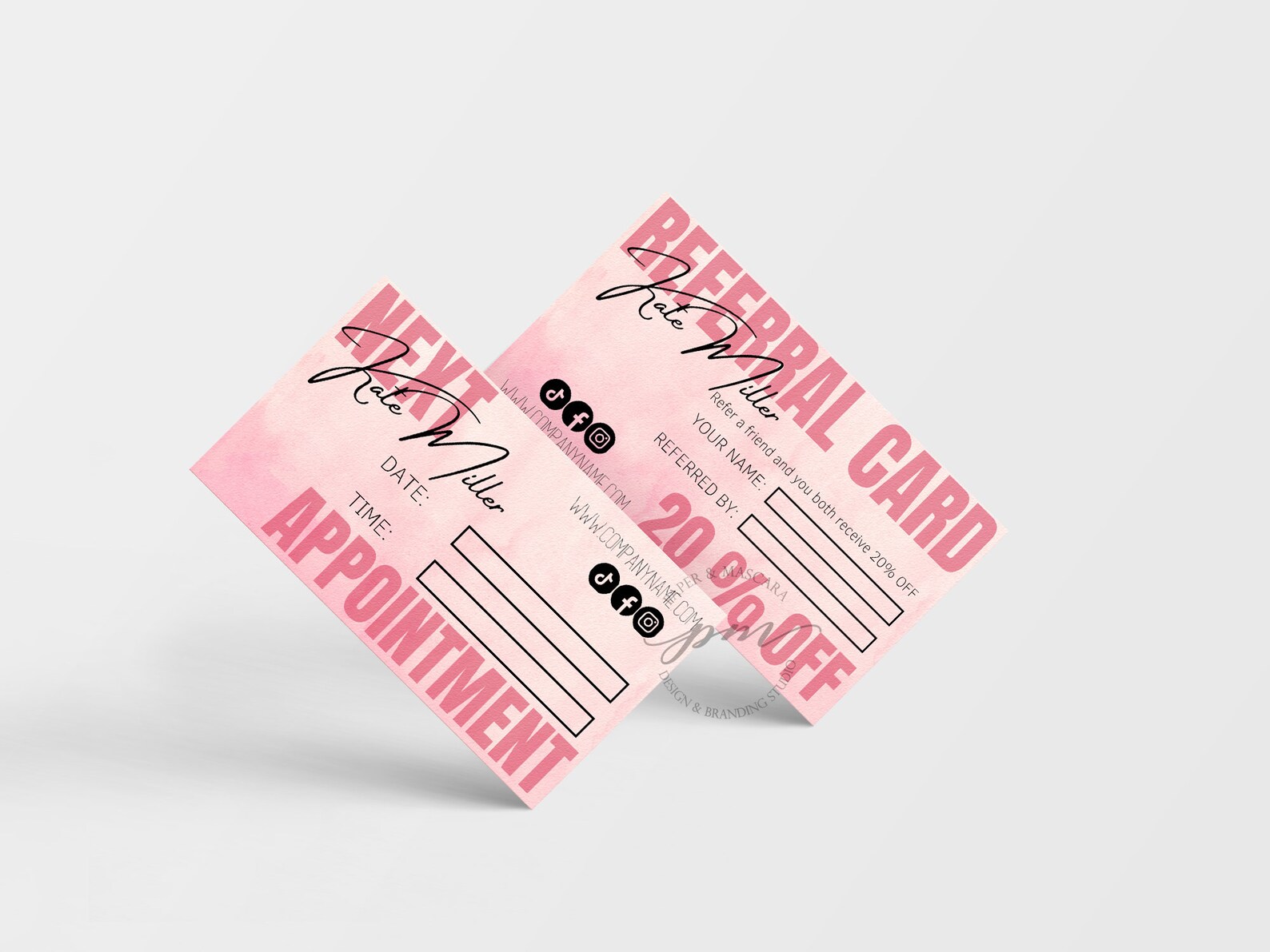 Editable Referral Card Template Editable Next Appointment - Etsy