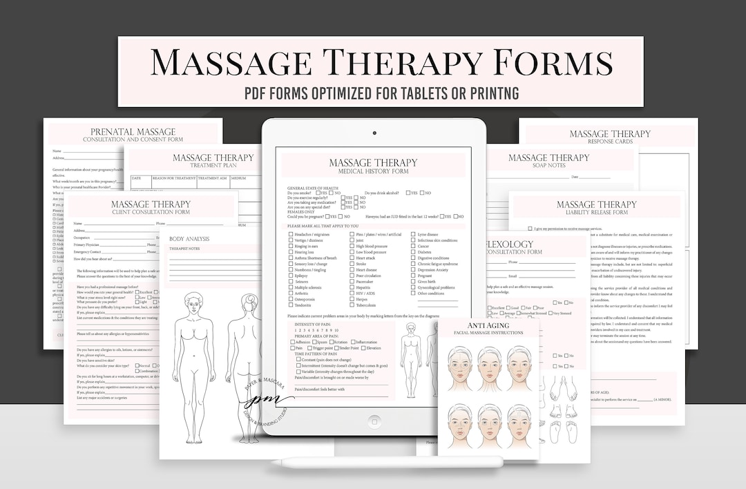 Massage Therapist Client Forms, Massage Consent Forms, Massage Client ... Massage Therapist Client Forms, Massage Consent Forms, Massage Client ...