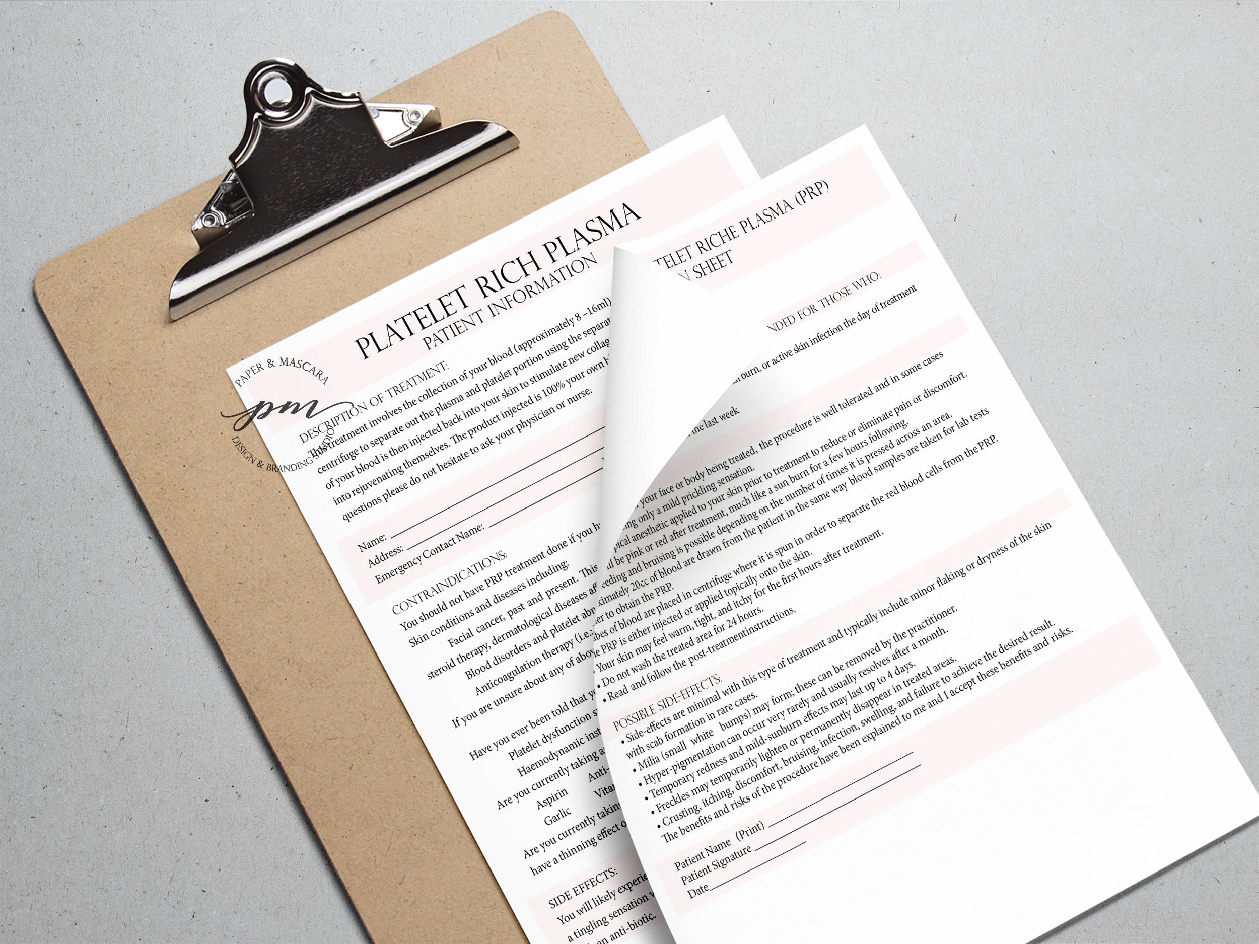 Vampire Facials Florm PRP Consent Form PRP Facial Consent - Etsy UK