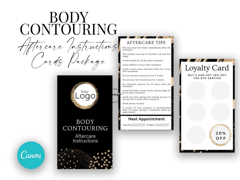 Editable Body Contouring Aftercare Card Body Contouring - Etsy