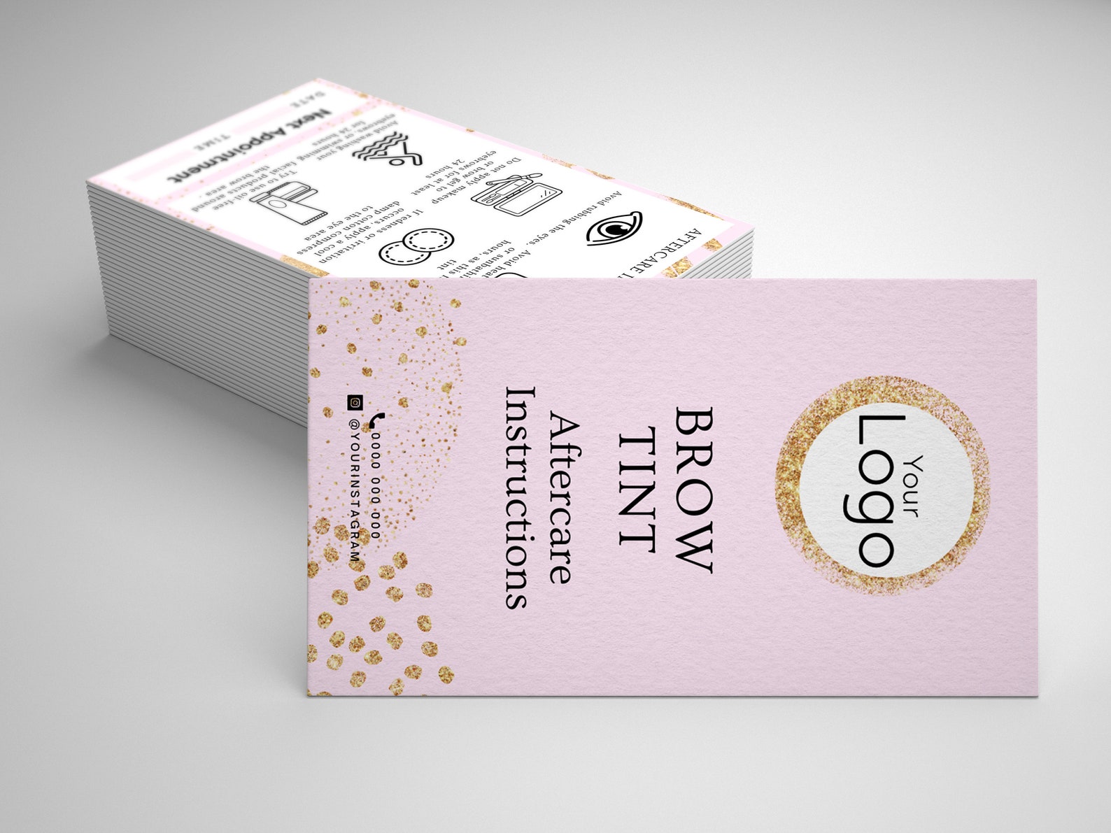 Editable Brow Tinting Aftercare Card Brow Tint Aftercare - Etsy