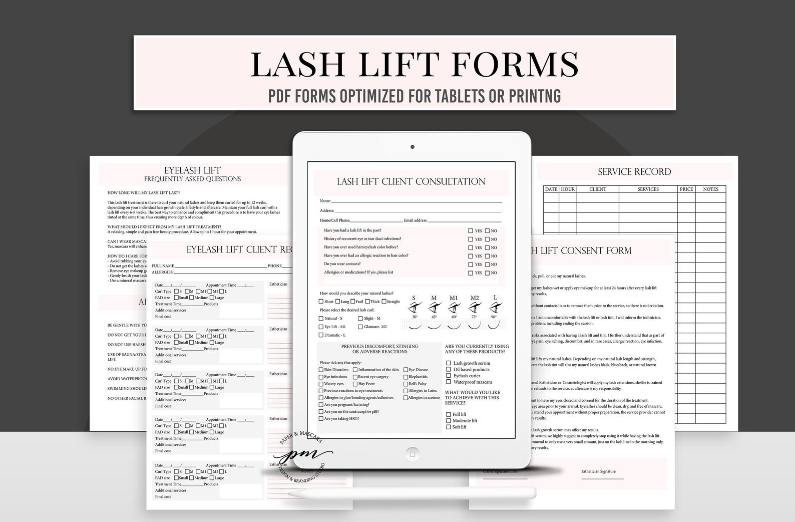 Lash Lift Client Consultation Forms Lash Lift Consent Forms | Etsy