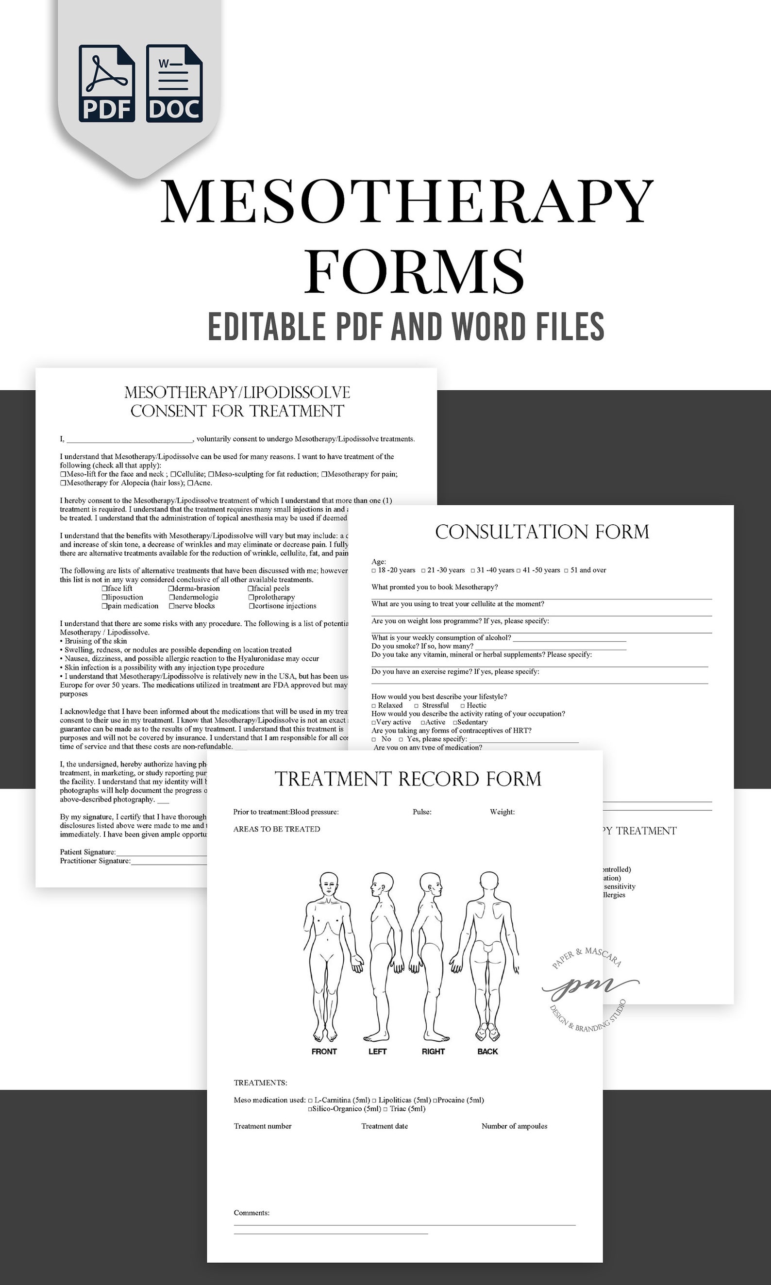 Mesotherapy Consent Form - Etsy