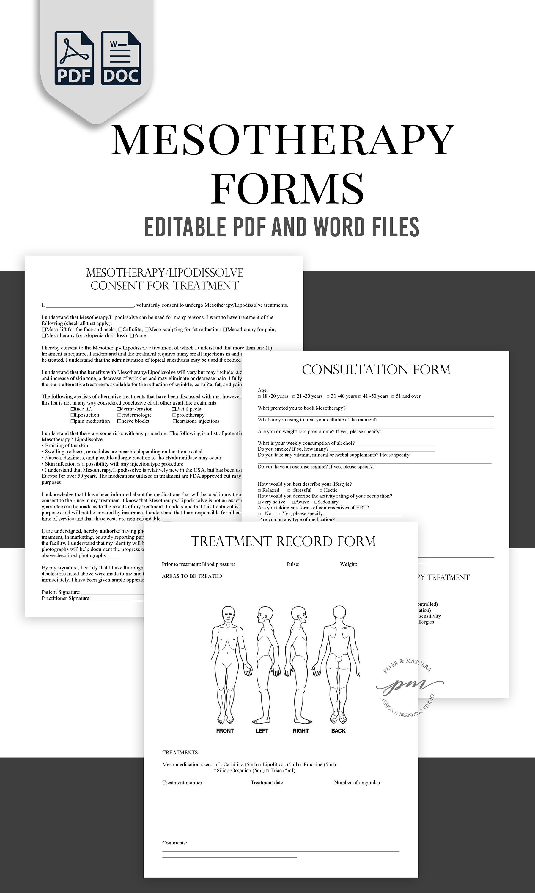 Mesotherapy Consent Form - Etsy UK