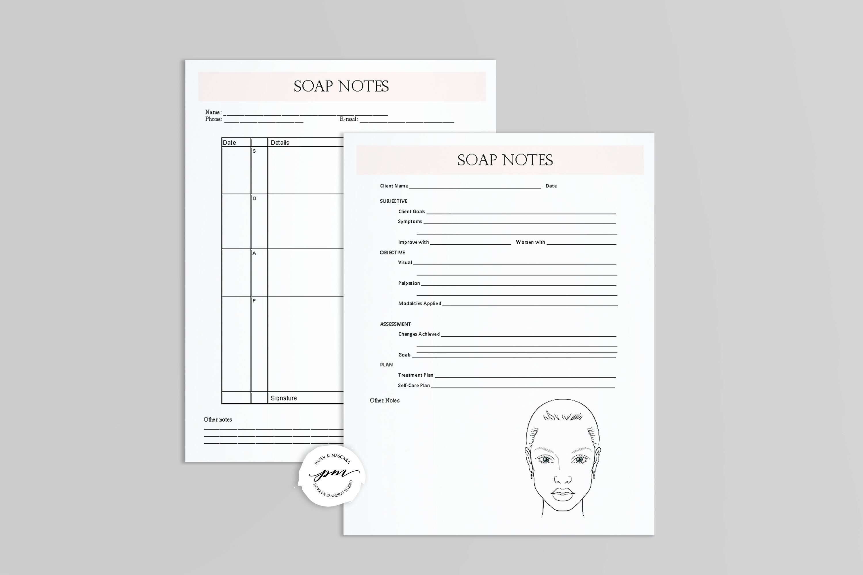 Esthetician SOAP Notes Consultation Form Facials Spa Form - Etsy UK