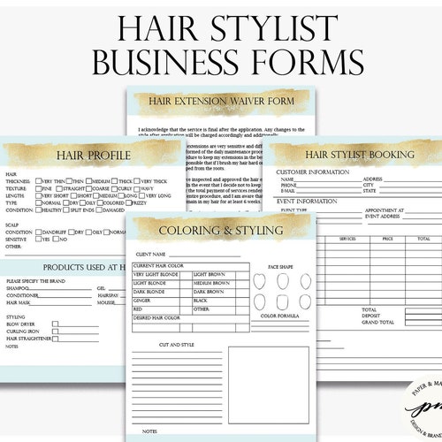 Editable and Printable Hair Stylist Client Template Form - Etsy
