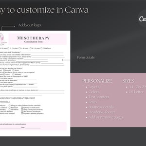 Editable Mesotherapy Consultation Form Template, Mesotherapy Consent ...
