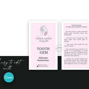Editable Tooth Gem Consent Form Tooth Gem Waiver and Intake - Etsy