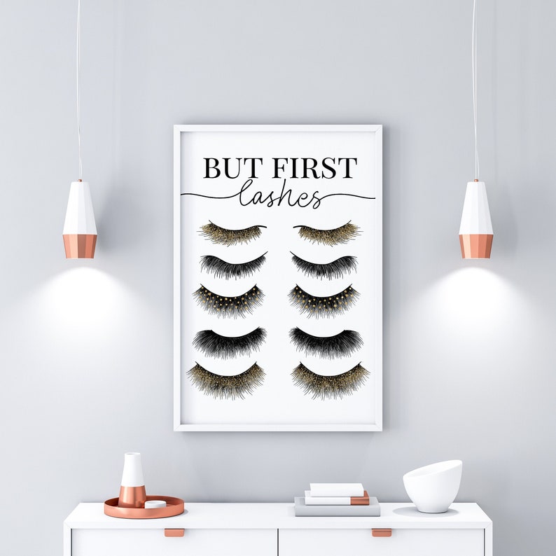 Eyelash Extensions Poster Eyelashes Print Esthetician Decor | Etsy