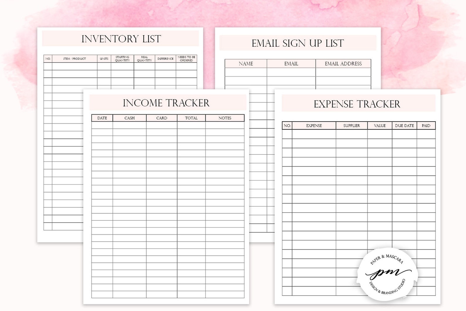 Formularios de tratamiento de estética rosa editable | Etsy España