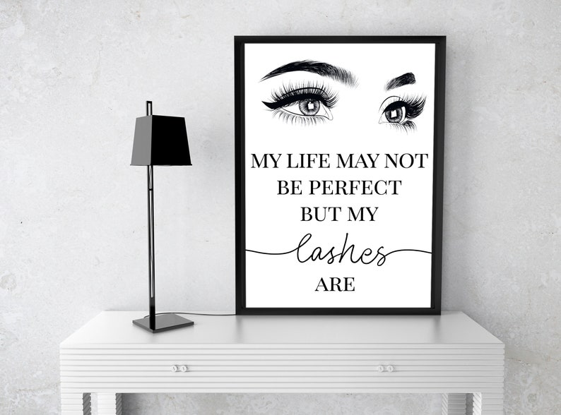 Eyelash Extensions Poster Eyelashes Print Esthetician Decor | Etsy