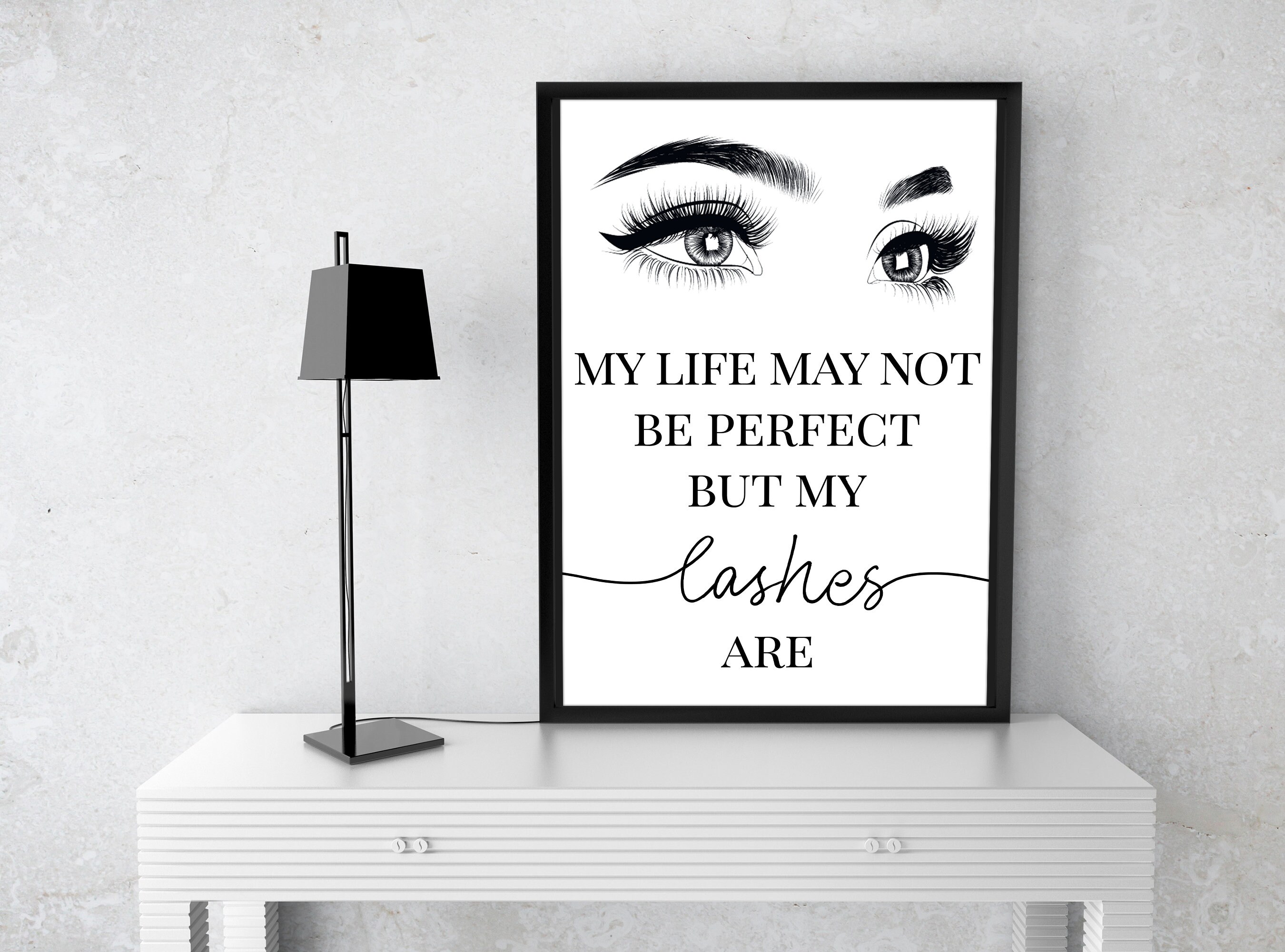 Eyelash Extensions Poster, Eyelashes Print, Esthetician Decor, Lashes ...