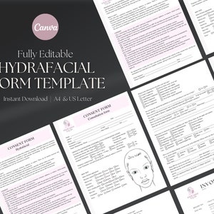Editable Hydrafacial Consent Form Template, Hydrafacial Client Intake Form, Medspa Form, Facial ...