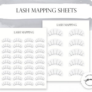 Lash Map Sheets Printable Lash Mapping Sheets Eyelash | Etsy