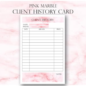 Pink Hair Stylist Printable Business Forms, Hair Stylist Client Form ...