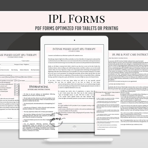 Photo Facials Florm IPL Consent Form IPL Facial Consent - Etsy