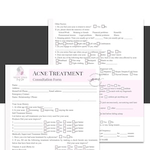 Editable Acne Treatment Client Consultation Form Template, Customizable ...