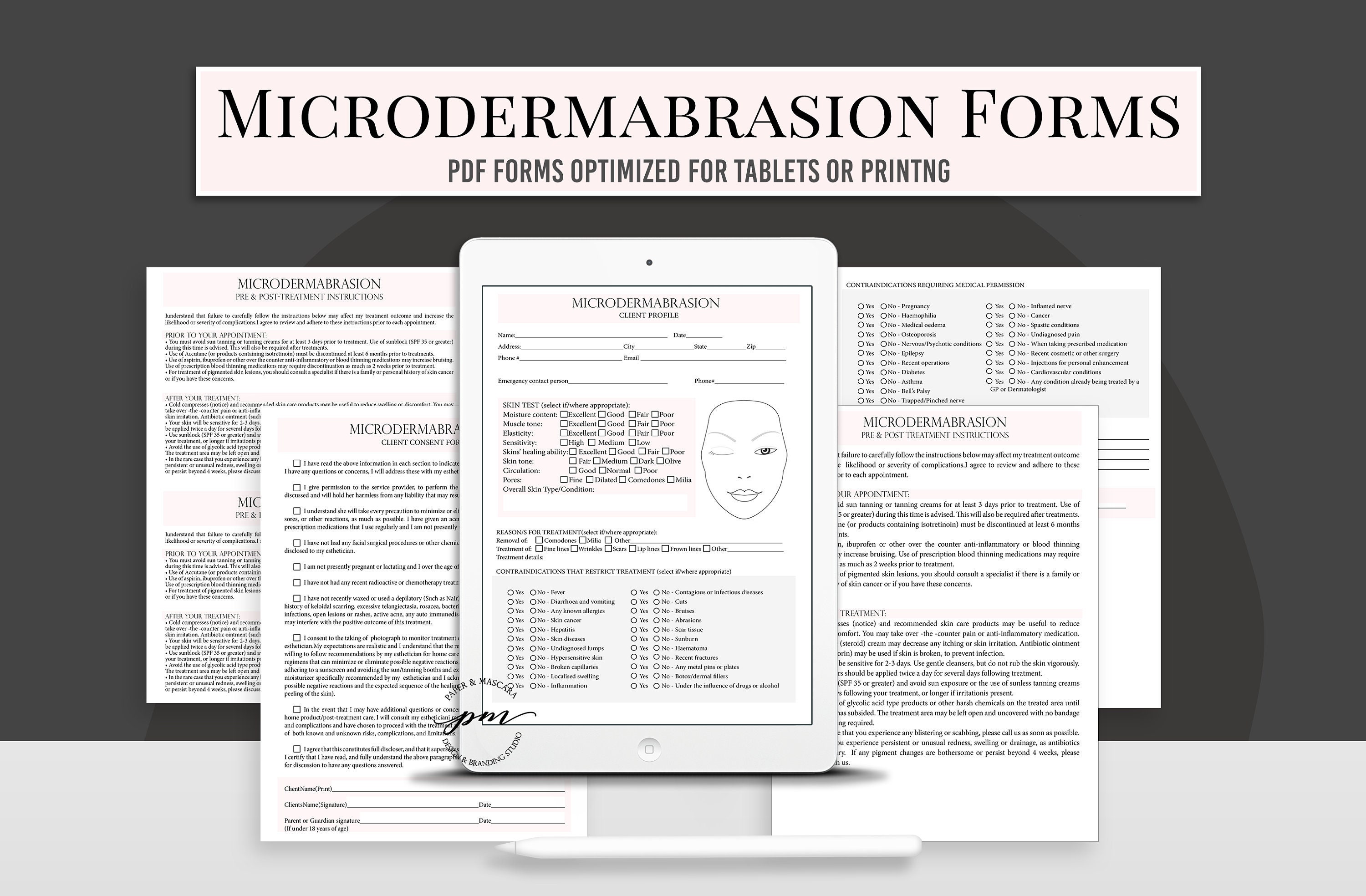 Microdermabrasion Consultation Forms, Clickable Microdermabrasion ...