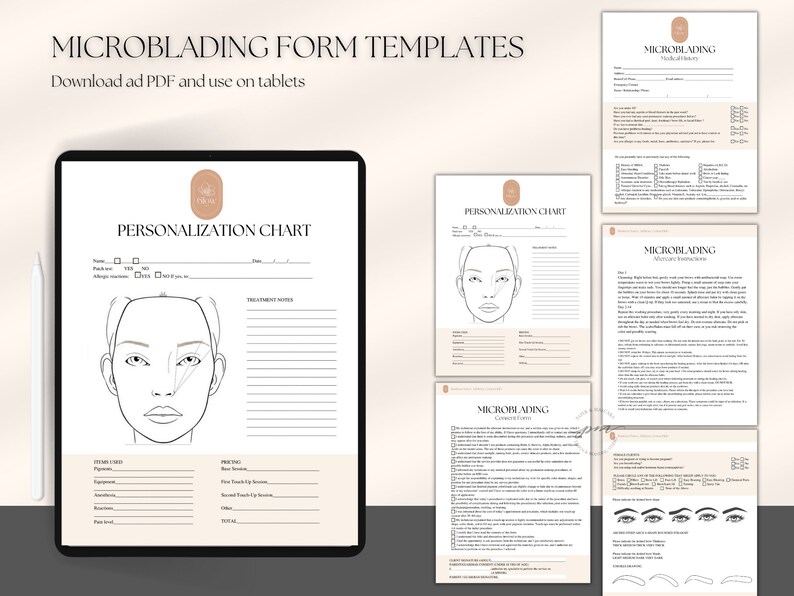 Editable Microblading Consultation and Consent Form Template - Etsy