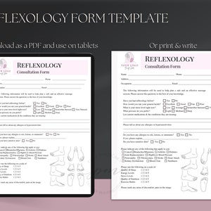 Reflexology Client Intake Form, Editable Massage Consultation Form ...
