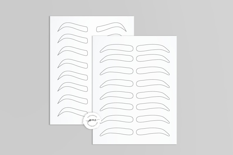 Brow Practice Sheets Eyebrow Microblading Practice Sheets | Etsy