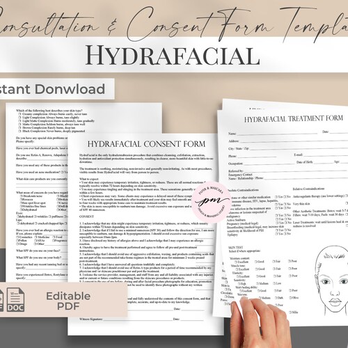 Hydrafacial Consent Form Hydrafacial Client Intake Form - Etsy Ireland