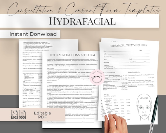 Hydrafacial Consent Form Template Hydrafacial Client Intake - Etsy ...