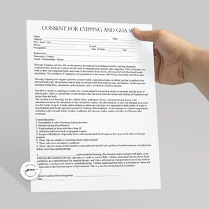 Cupping and Gua Sha Consent Form Template, Massage Therapy Consent Form ...