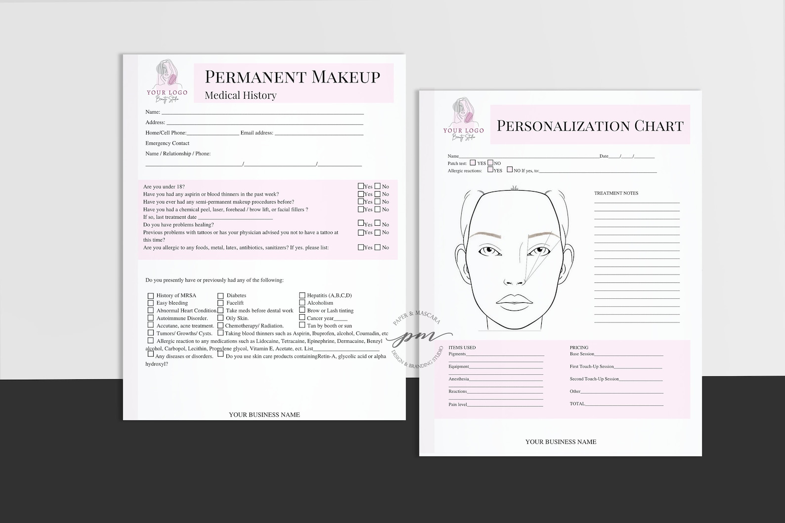 Editable Permanent Makeup Consent and Client Consultation Form - Etsy
