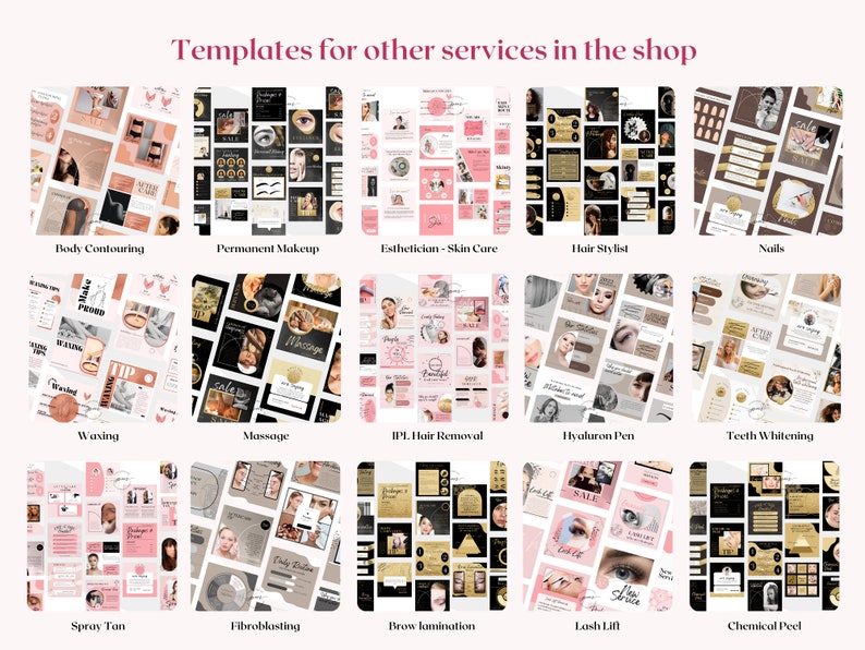Permanent Makeup Instagram Post Templates, Editable PMU Social Media ...