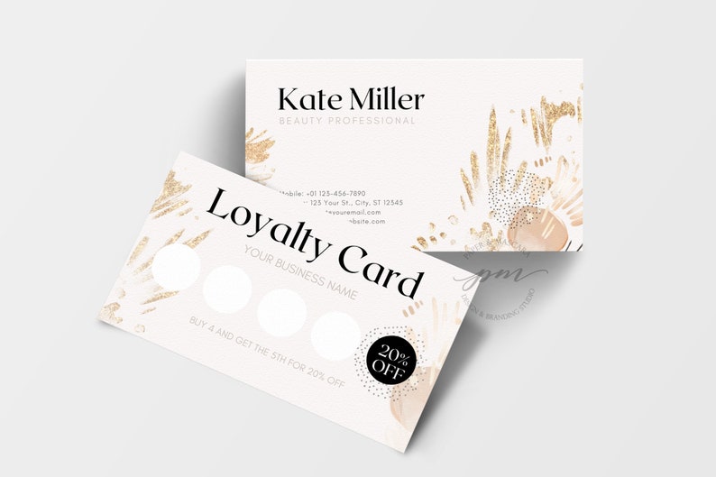 Editable Loyalty Card Template Modern Editable Reward Punch - Etsy