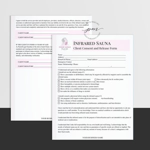 Infrared Sauna Consent Form Sauna Detox Consent Forms - Etsy