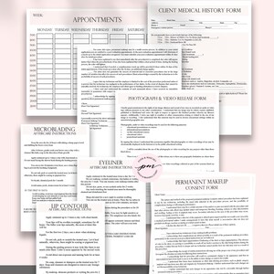 Editable Permanent Makeup Consent Form Templates, Permanent Makeup ...