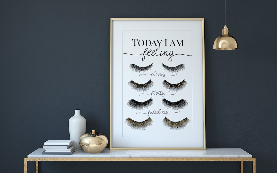 Eyelash Extensions Poster, Eyelashes Print, Esthetician Decor, Lashes ...