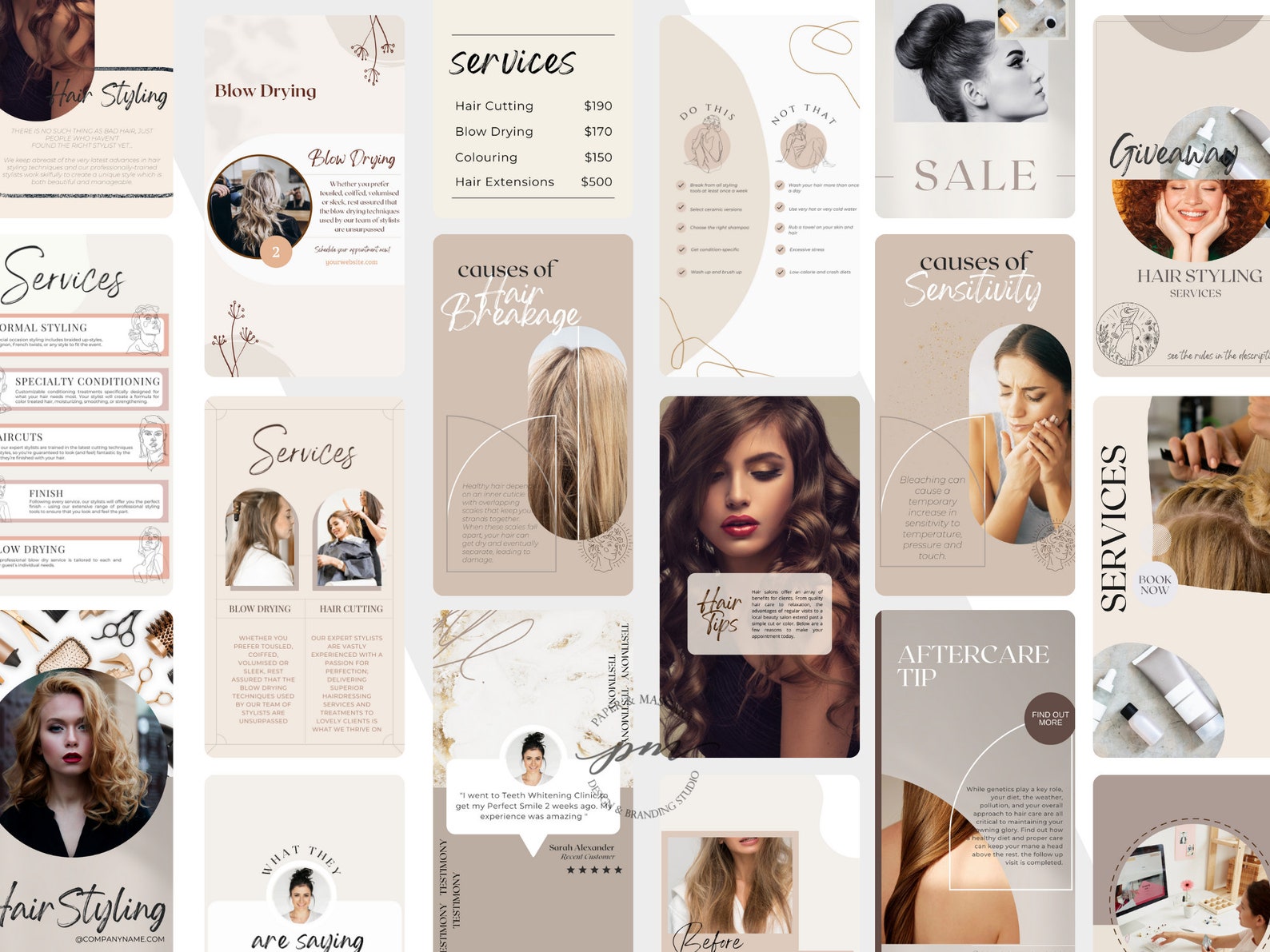Hair Stylist Instagram Story Templates Editable Hair Stylist | Etsy