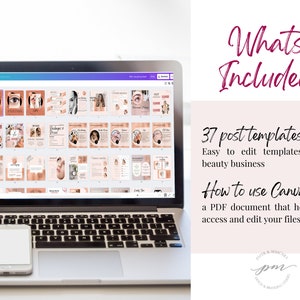 Permanent Makeup Instagram Post Templates, Editable PMU Social Media ...