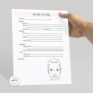 Esthetician SOAP Notes, Consultation Form, Facials Spa Form, Salon Form ...