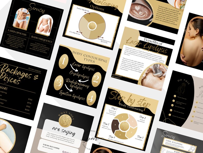 Body Contouring Instagram Post Templates Editable Body - Etsy