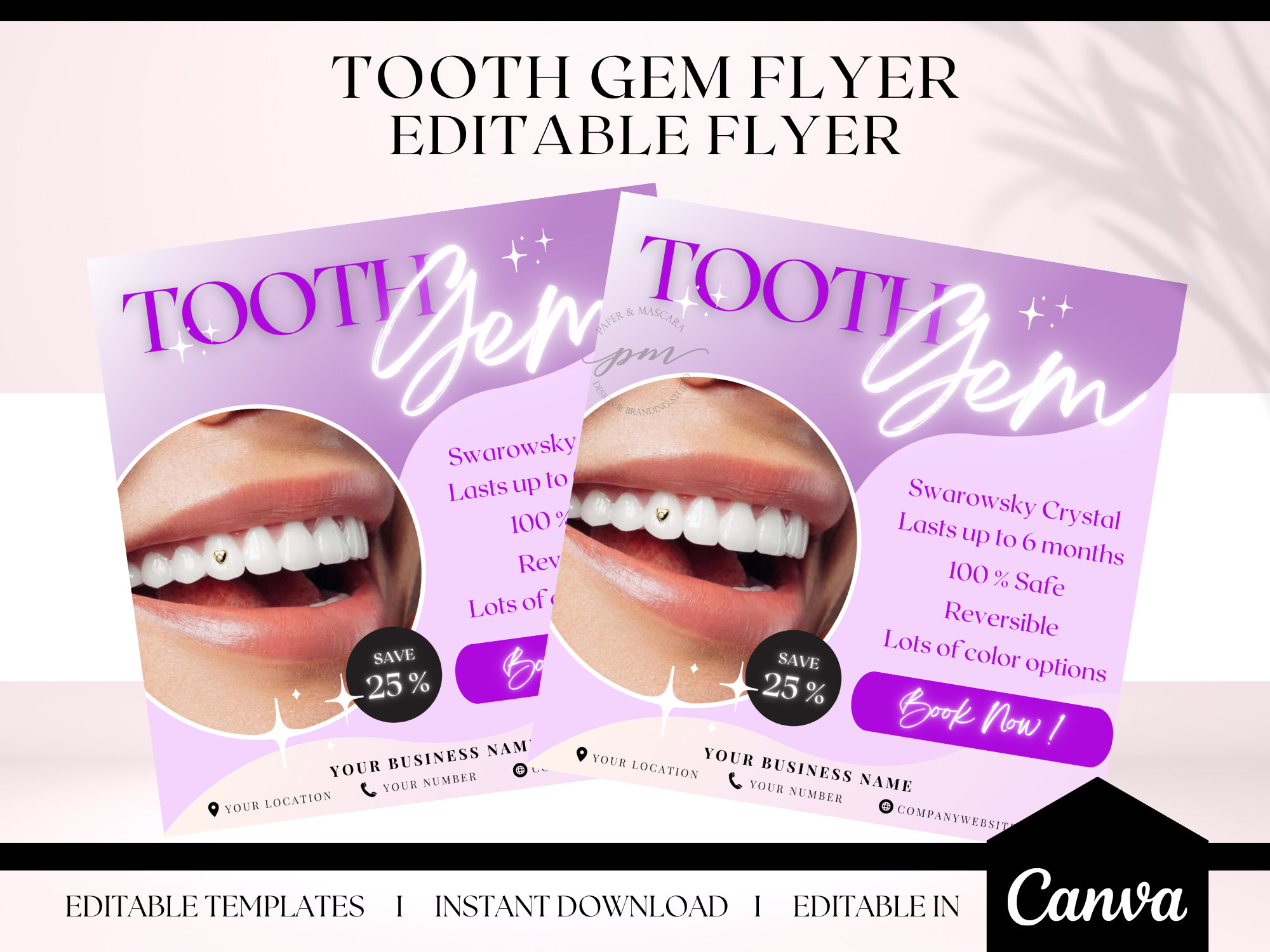 Editable Tooth Gem Flyer Template Tooth Charms Instagram - Etsy Australia