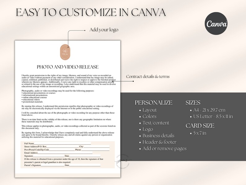 Editable Microblading Consultation and Consent Form Template - Etsy